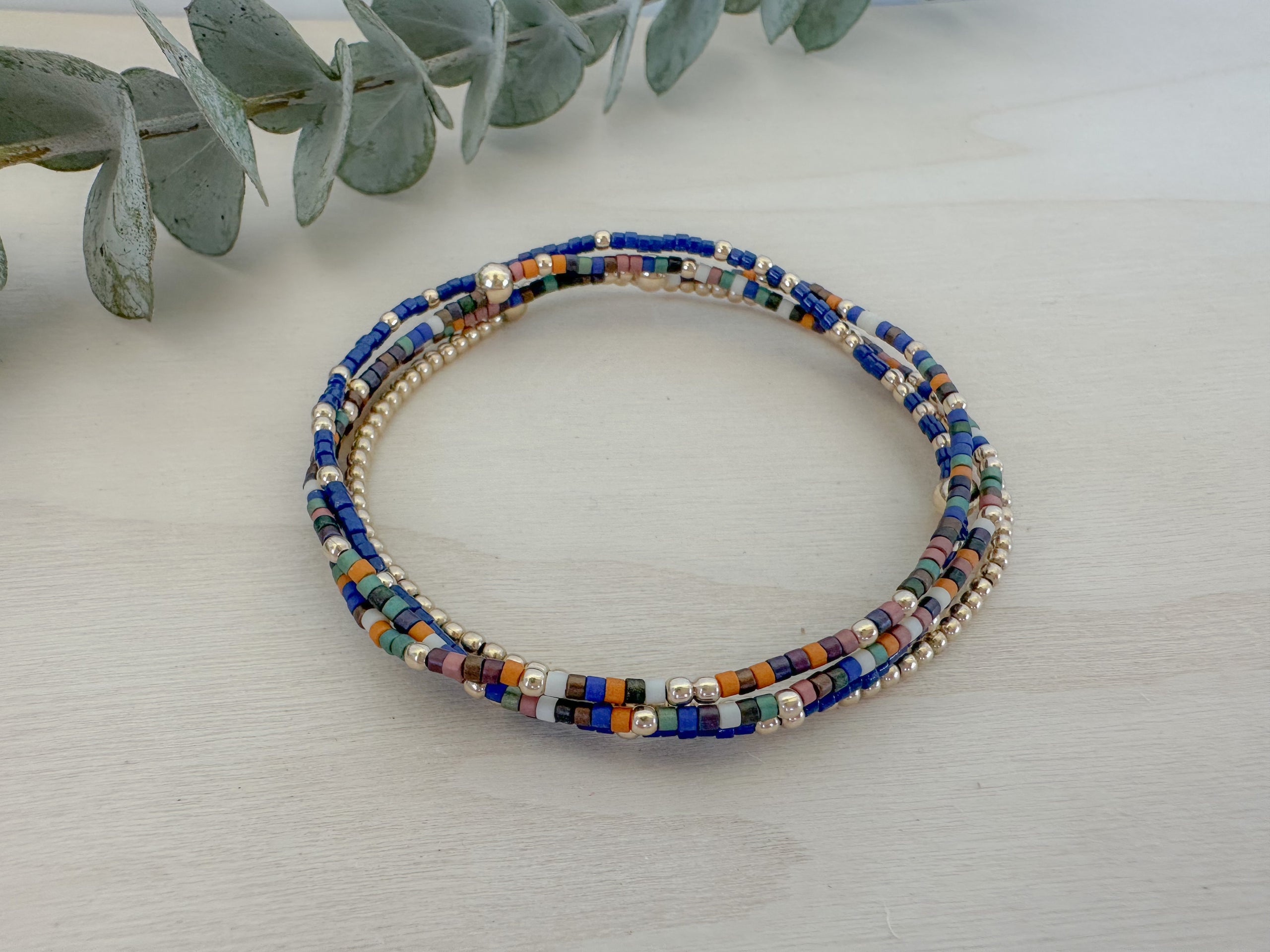 Woodland Delica Bracelet Stack | Amethyst & Opal