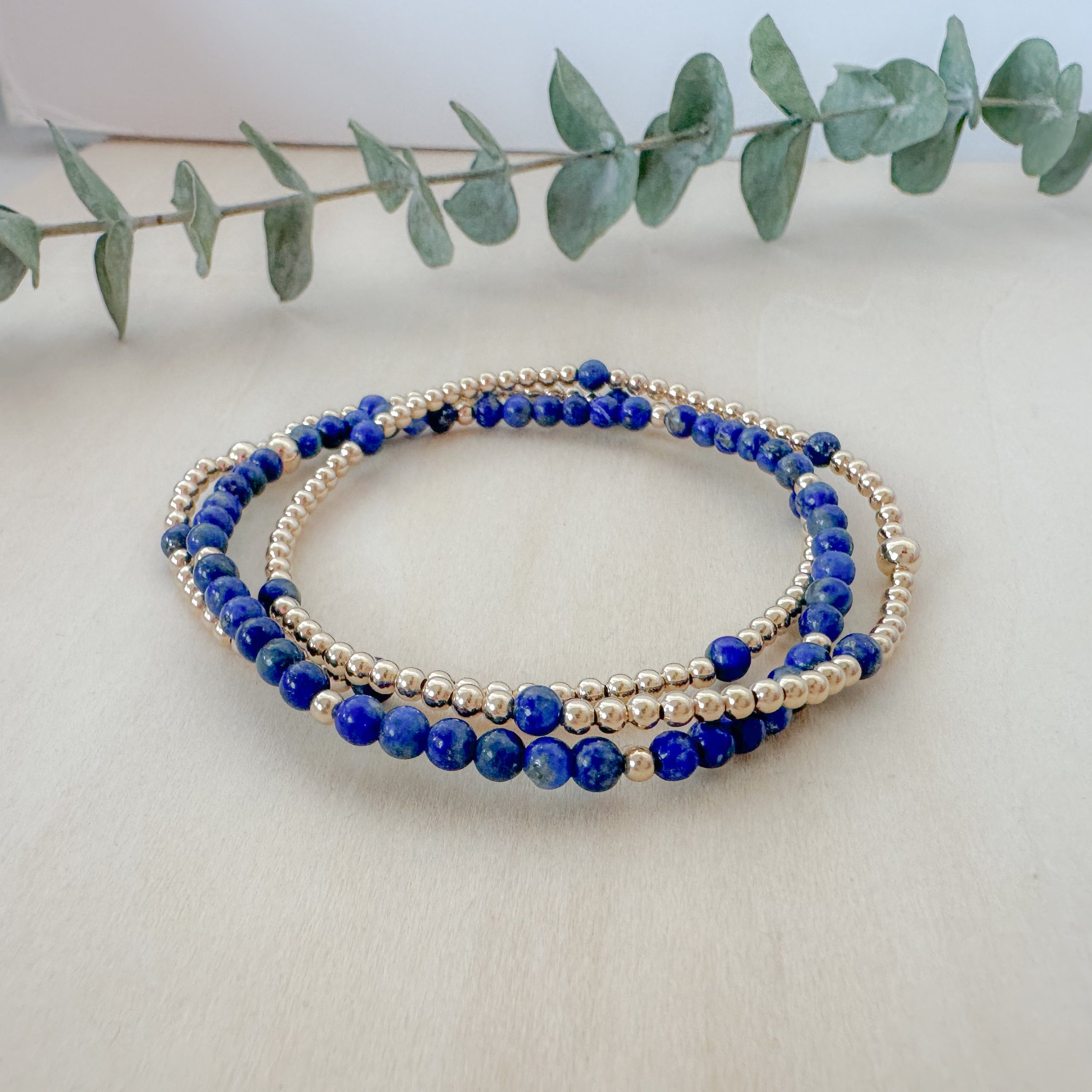 Lapis Lazuli Bracelet Stack | Amethyst & Opal