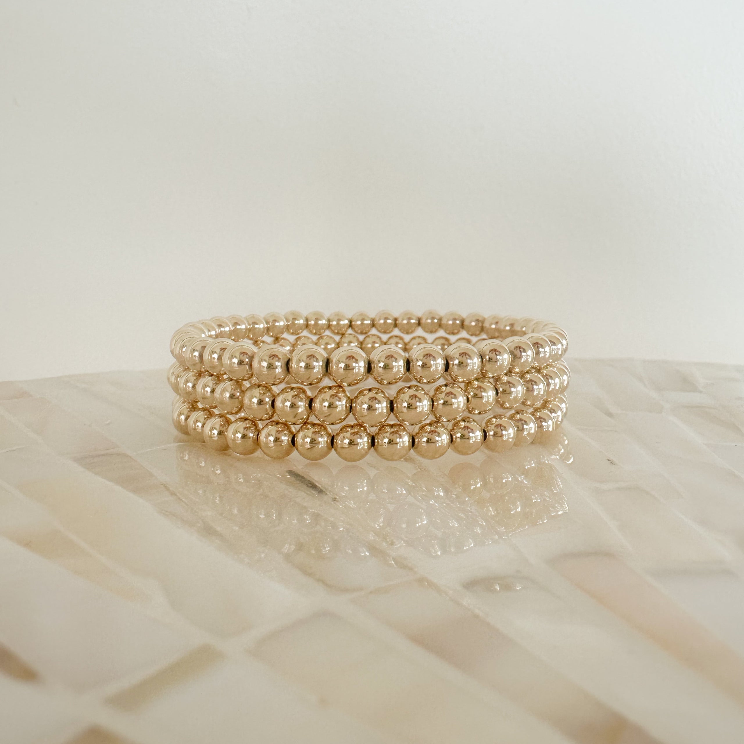 Gold Bracelet Stack | Amethyst & Opal