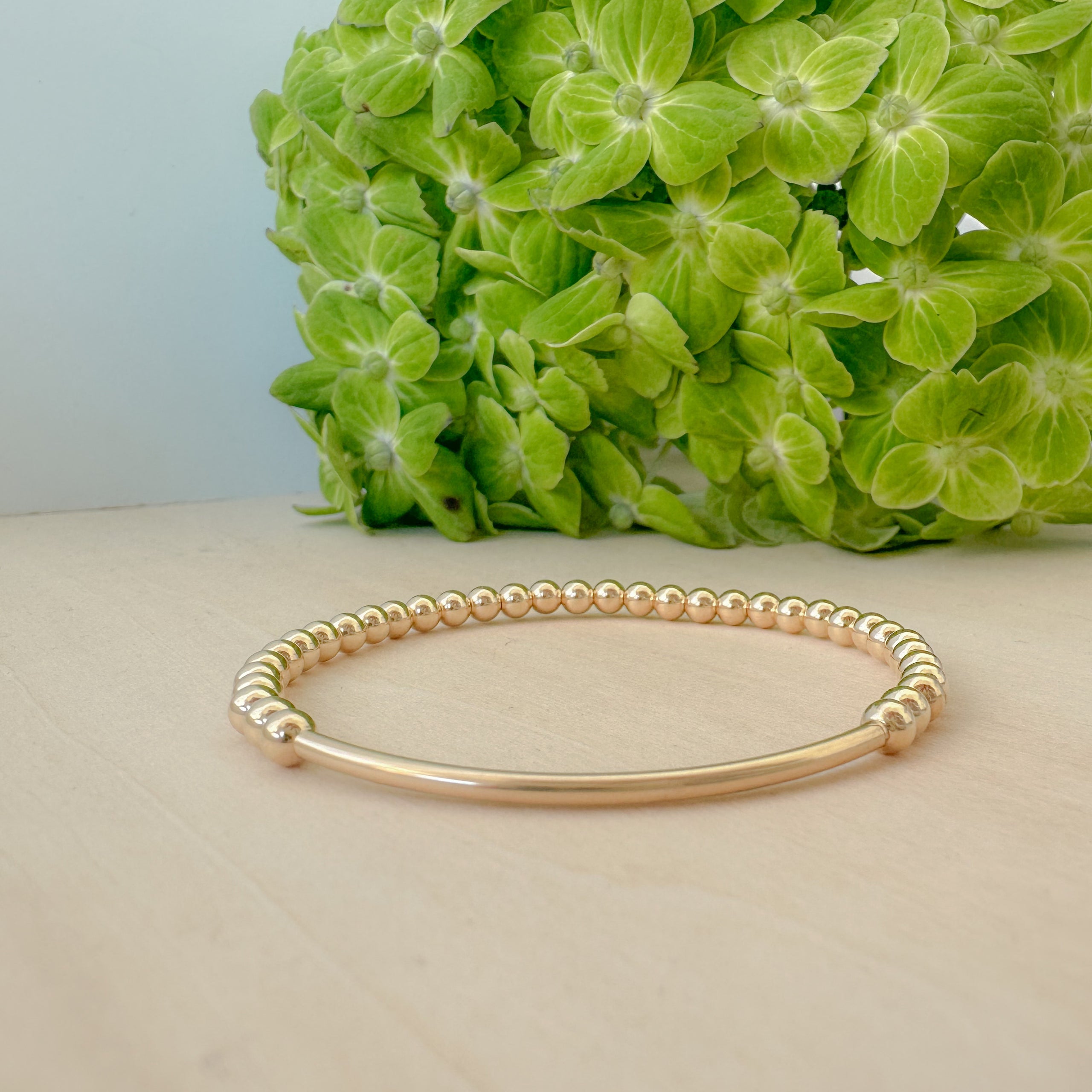 Gold Bar Bracelet | Amethyst & Opal