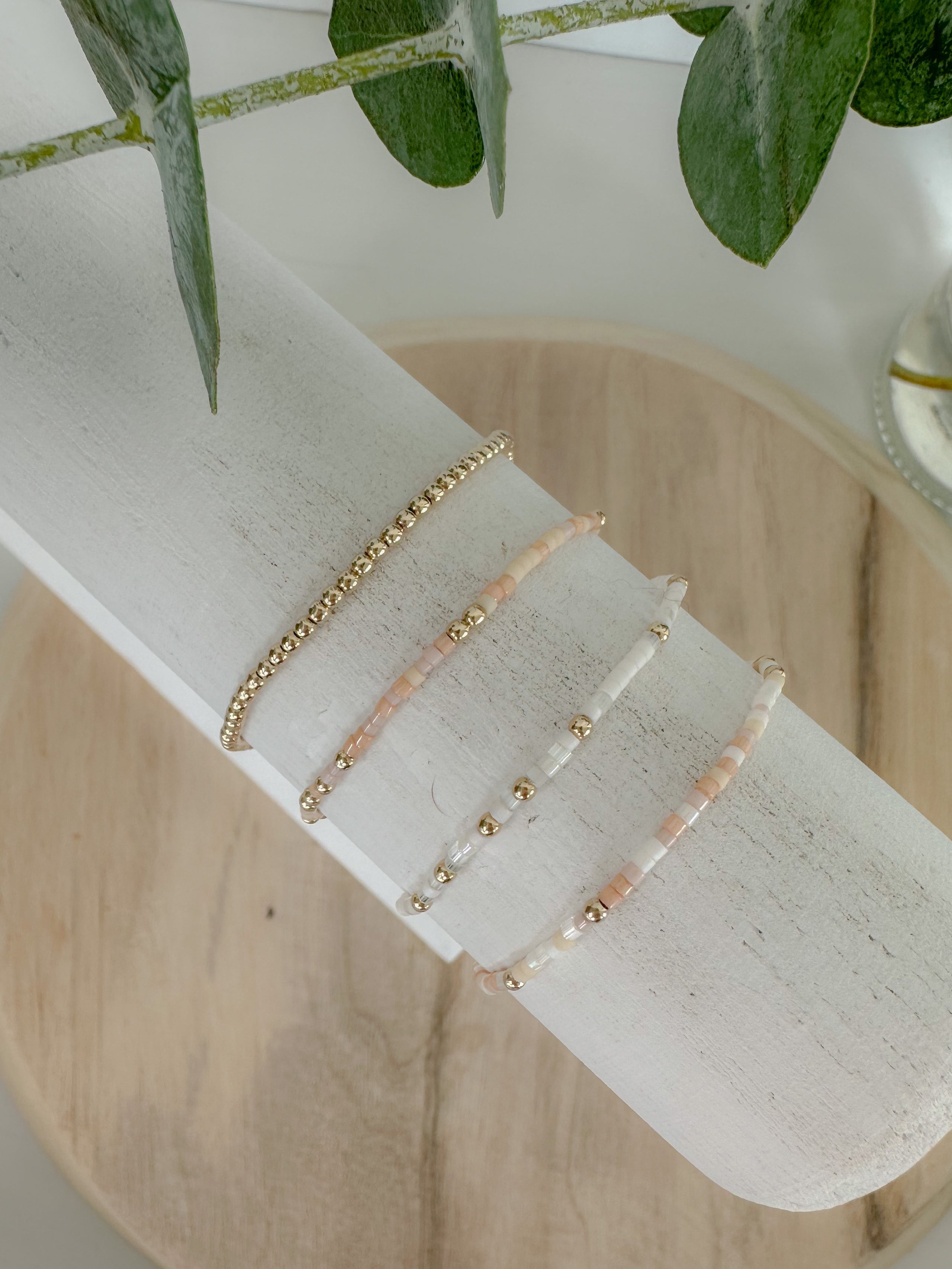 Siesta Key Delica Bracelet Stack | Amethyst & Opal